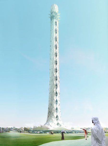 Blooming In The Wind - Tower in Dubai by Mekene Architecture