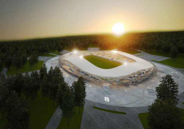 Organic Mesh Football Stadium-FC Bate Borisov | OFIS Architects