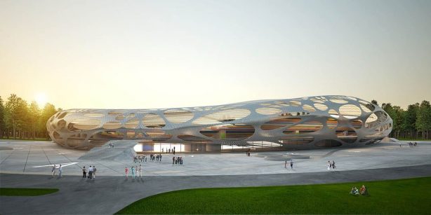 Organic Mesh Football Stadium-FC Bate Borisov | OFIS Architects