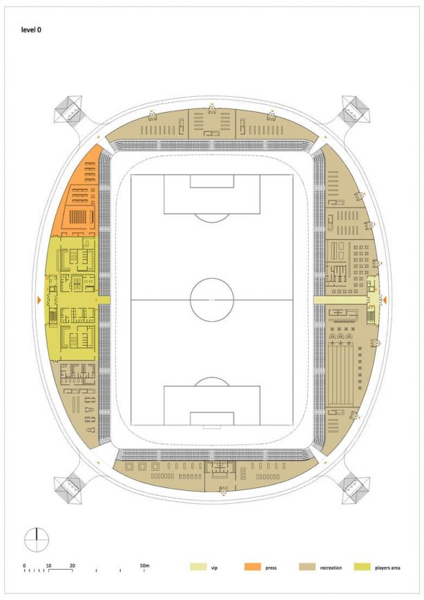 Organic Mesh Football Stadium-FC Bate Borisov | OFIS Architects