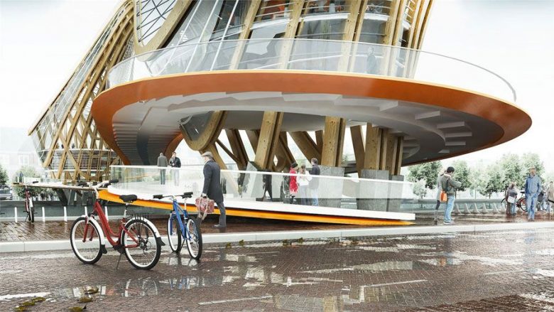 Mixed-use habitable Bridge for Amsterdam | Laurent Saint-Val