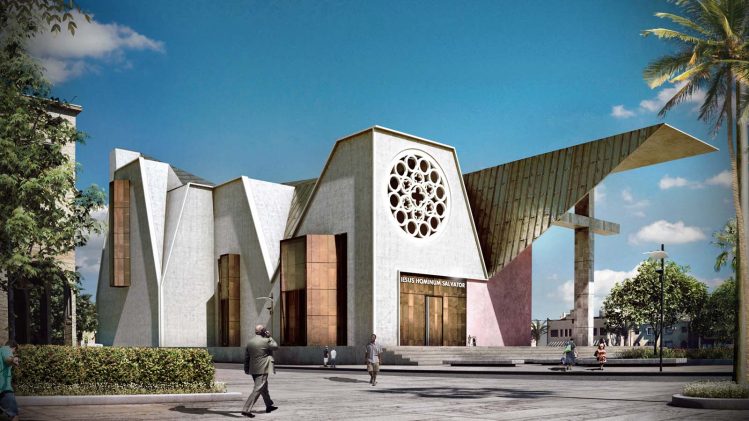 Haiti Cathedral Design: The result of two opposite vertical forces