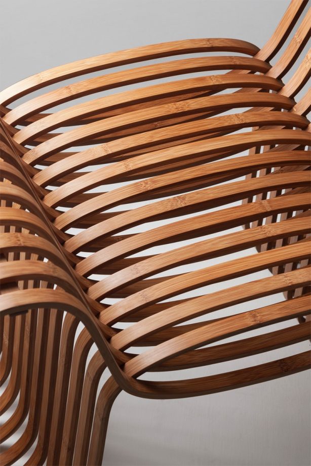 'Bow Tie' bamboo chair by Gridesign Studio