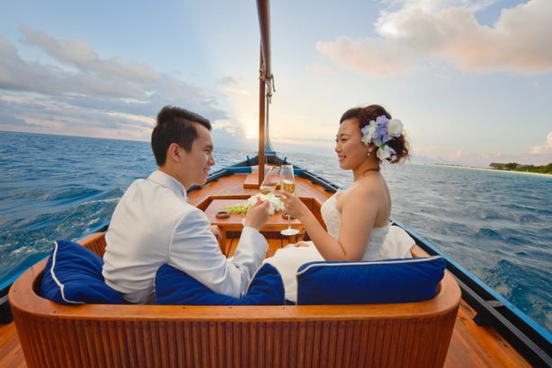 Floating wedding pavilion in the Ocean within Maldives