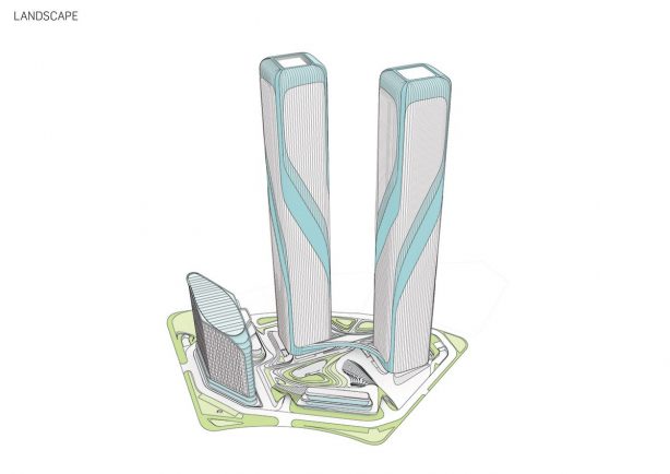 LAVA's Masterplan and Twin Zhejiang Gate Towers for Hangzhou City