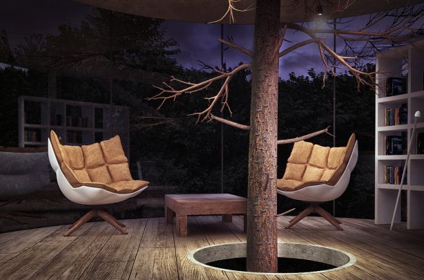 Tree in the House - A Modern Tree House Design by A.Masow