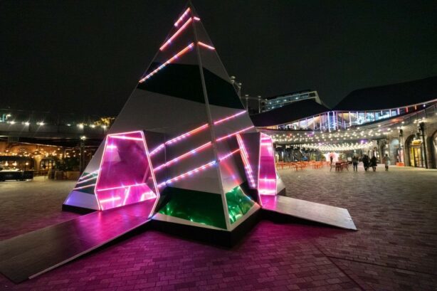 Immersive Christmas Tree Installation at London's Coal Drops Yard